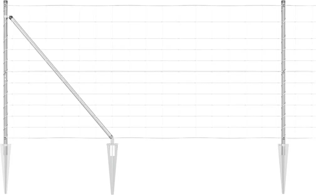 Svařované drátěné ploty s hroty 50 x 1,2 m Pozinkovaná ocel 3351455