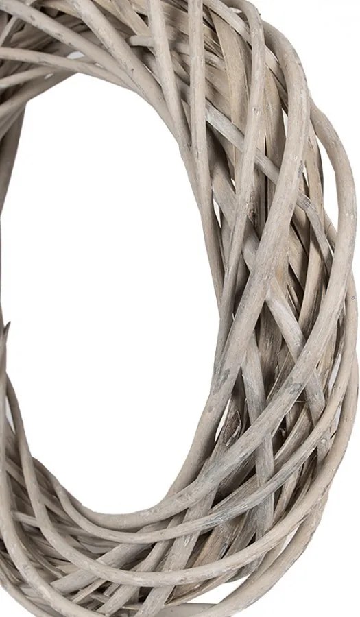 Přírodní šedý ratanový věnec Rattan M - Ø 40*7 cm