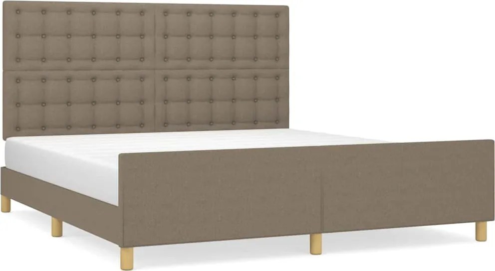 Rám postele bez matrace taupe 160 x 200 cm textil 3125393