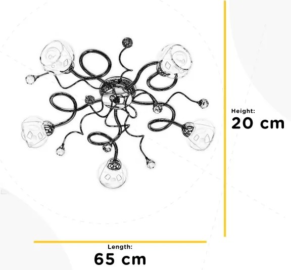 ONLI - Přisazený lustr WENDY 5xE14/6W/230V lesklý chrom
