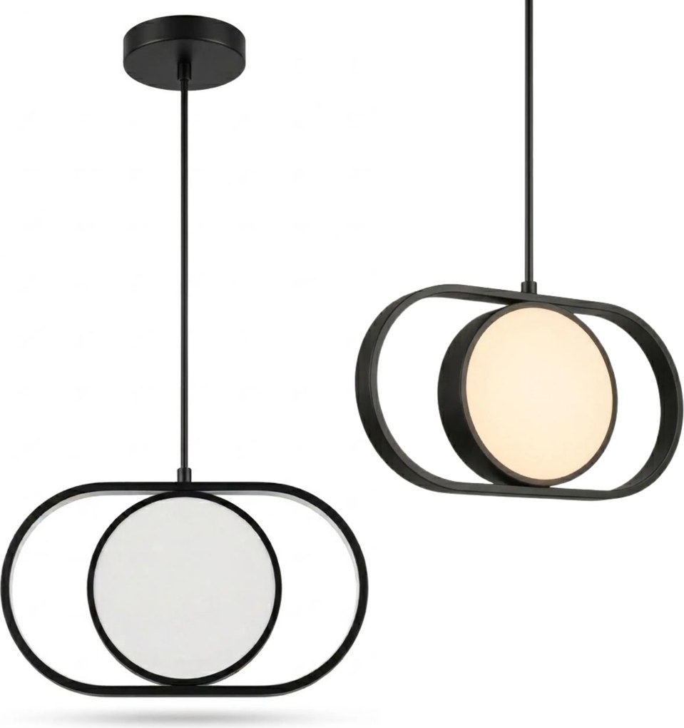 Toolight Toolight, LED závěsné svítidlo 18W, 4000K, APP1554-CP, černá, OSW-05662