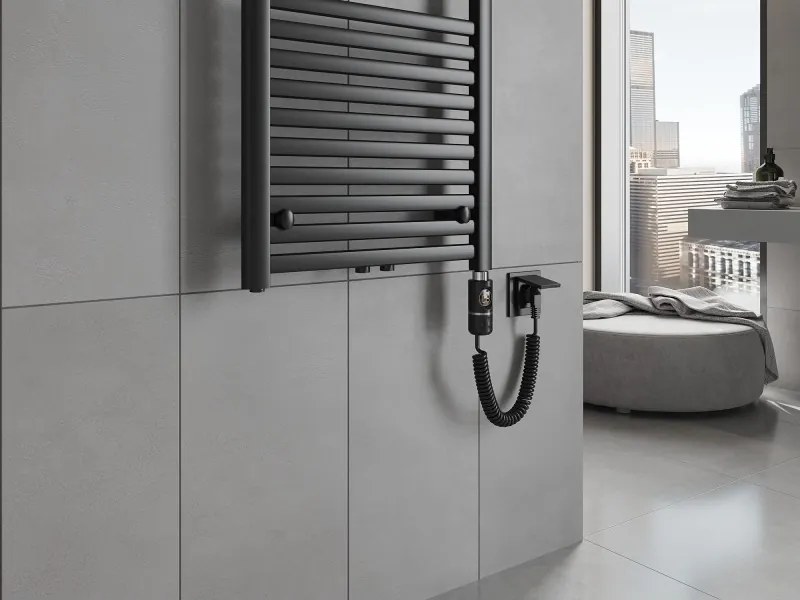 Mexen Hades, elektrické topné těleso 1500 x 400 mm, 600 W, černá, W104-1500-400-2600-70