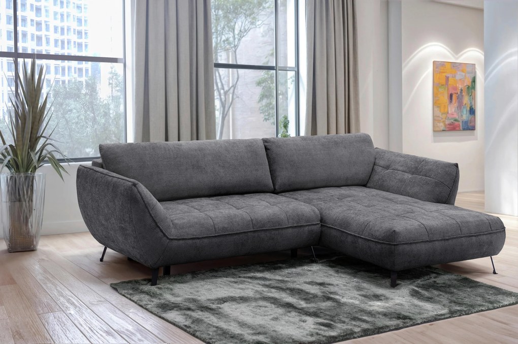 XXXLutz ROHOVÁ SEDAČKA, textil, antracitová MID.YOU - Sedací soupravy - 000694008604