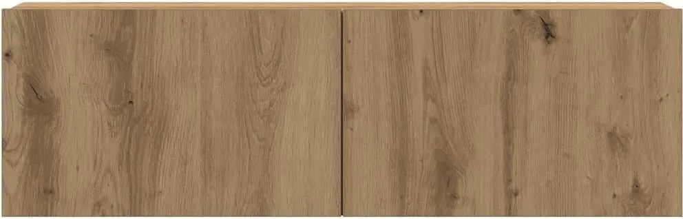 Sada 7 kusů nástěnné TV skříňka dub artisan kompozitní dřevo 3329140