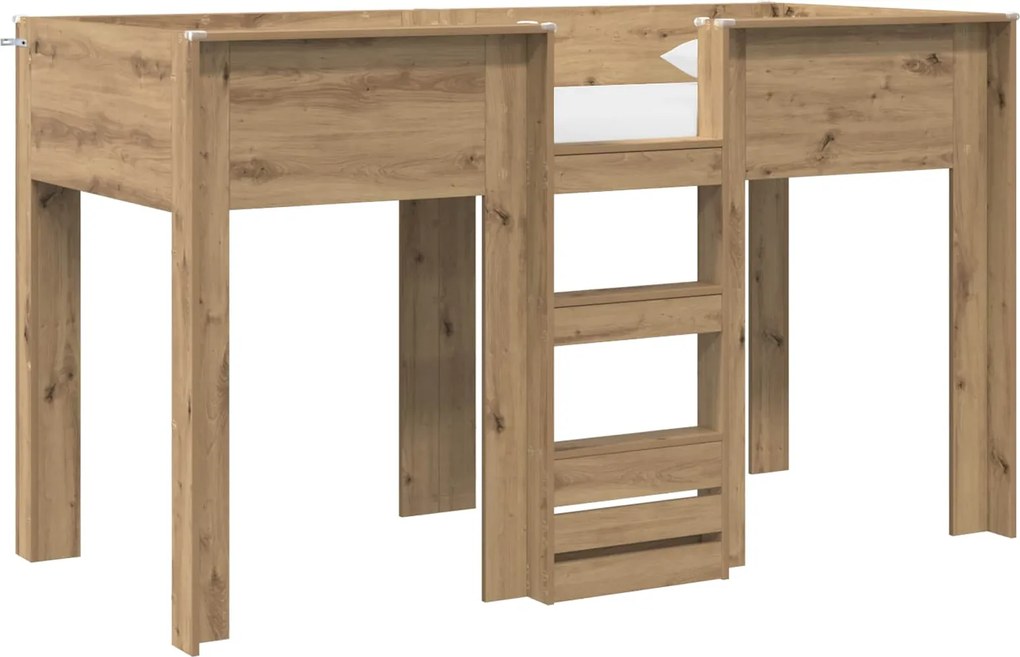 Patrová postel pro děti Artisanový dub 75 x 190 cm 3410474