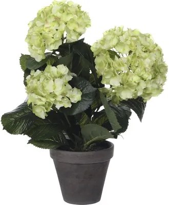 Umělá květina hortenzie 40x35 cm zelená