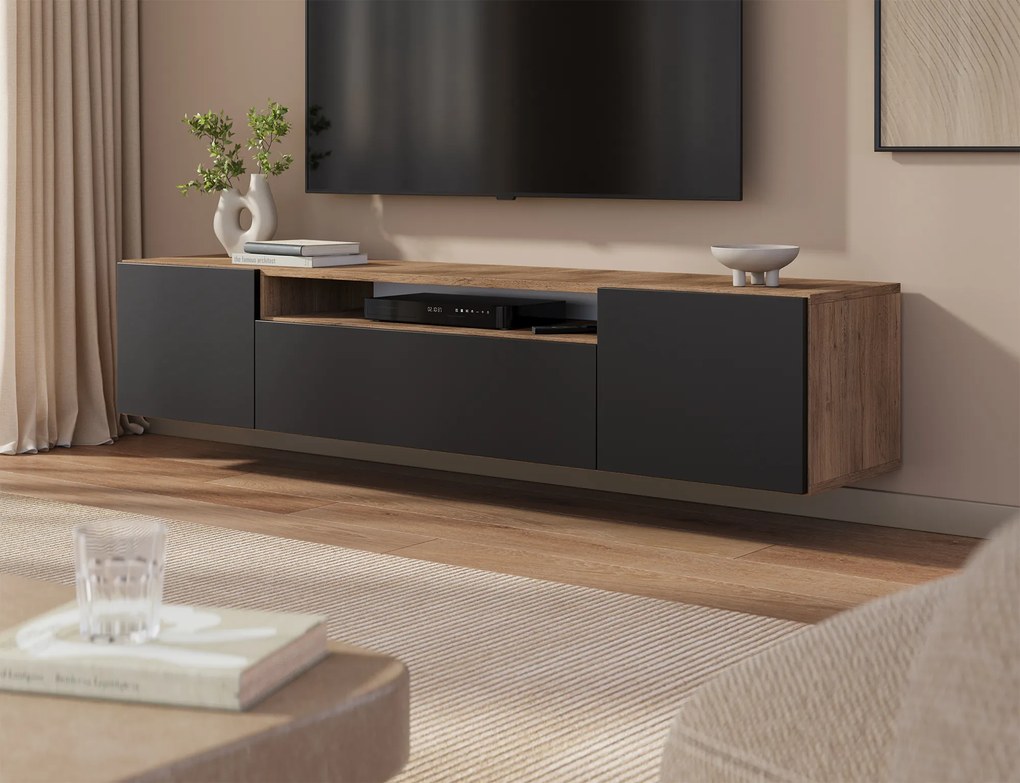 ADRK Furniture Femur 200 Závěsný TV stolek ADRK-RTV-FEMU-200-AB