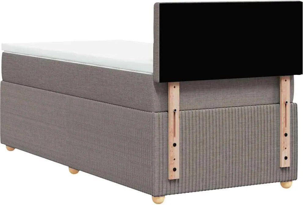 Box spring postel s matrací taupe 100 x 200 cm textil 3287385