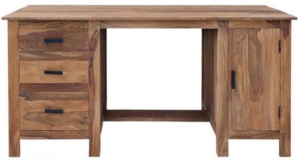 Indický nábytek - Psací stůl Rami 160x80x76 z indického masivu palisandr Světle medová