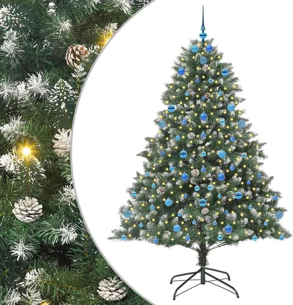 Umělý vánoční stromeček Zelená 210 cm PVC, plast a ocel 3395252