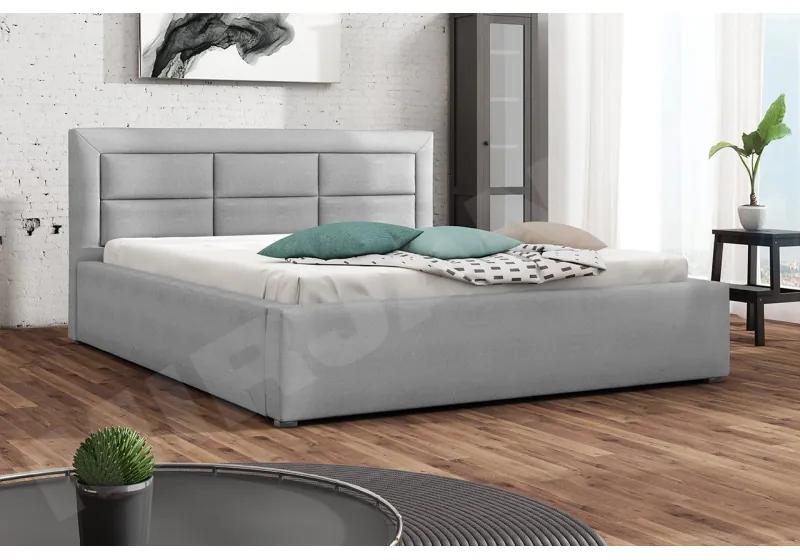 Čalouněná postel s úložným prostorem a roštem Pesto, Rozměr postele: 140x200, Potah: Victoria 14 865