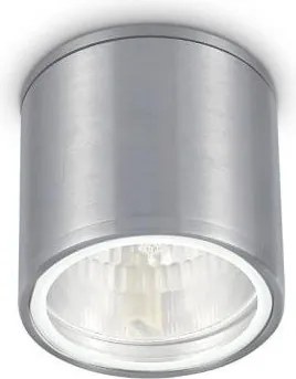 ILUX 092324 Venkovní stropní svítidlo Ideal Lux Gun PL1 alluminio 092324 stříbrná 11cm IP44 - IDEALLUX