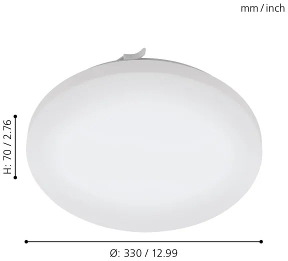 Eglo 97884 - LED Koupelnové stropní svítidlo FRANIA LED/17,3W/230V IP44