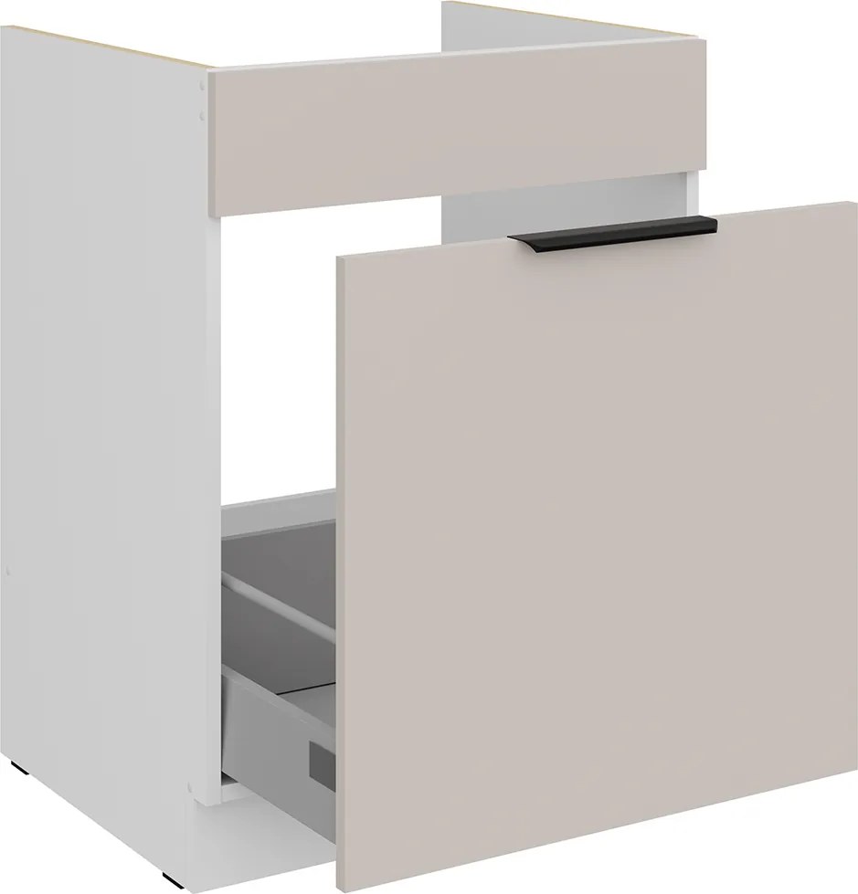 COMO | dolní skříňka 60 ZL 1S dřezová | 60 cm | PREMIUM BOX | bílá/kašmír