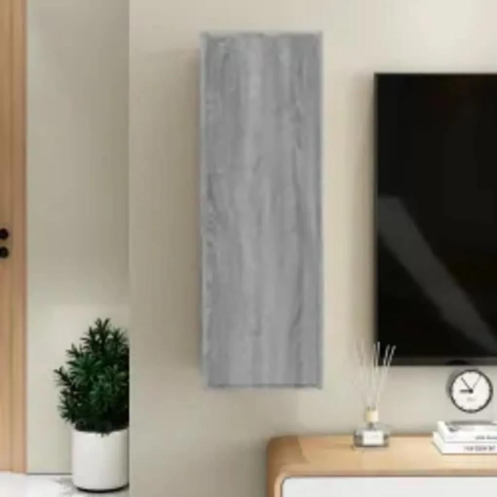 vidaXL TV stolek 30,5x30x90 cm kompozitní dřevo [815747] Barva: šedá s vysokým leskem