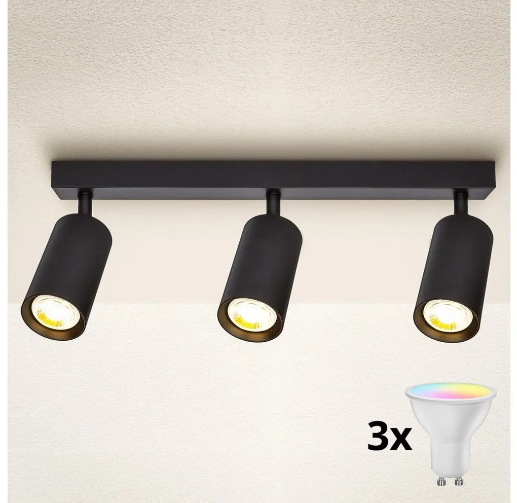 Brilagi - LED Stmívatelné bodové svítidlo SELE 3xGU10/6,5W/230V černá