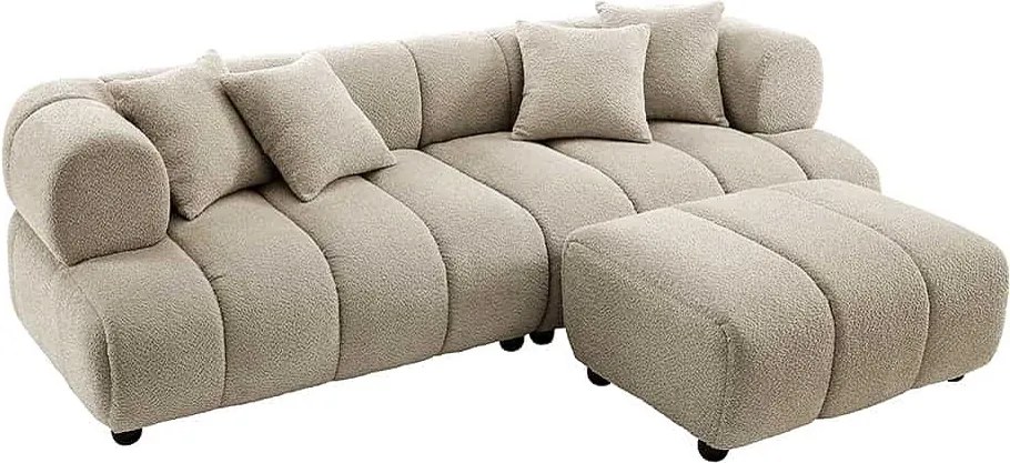 Designová pohovka Zaxson 255 cm šampaňská