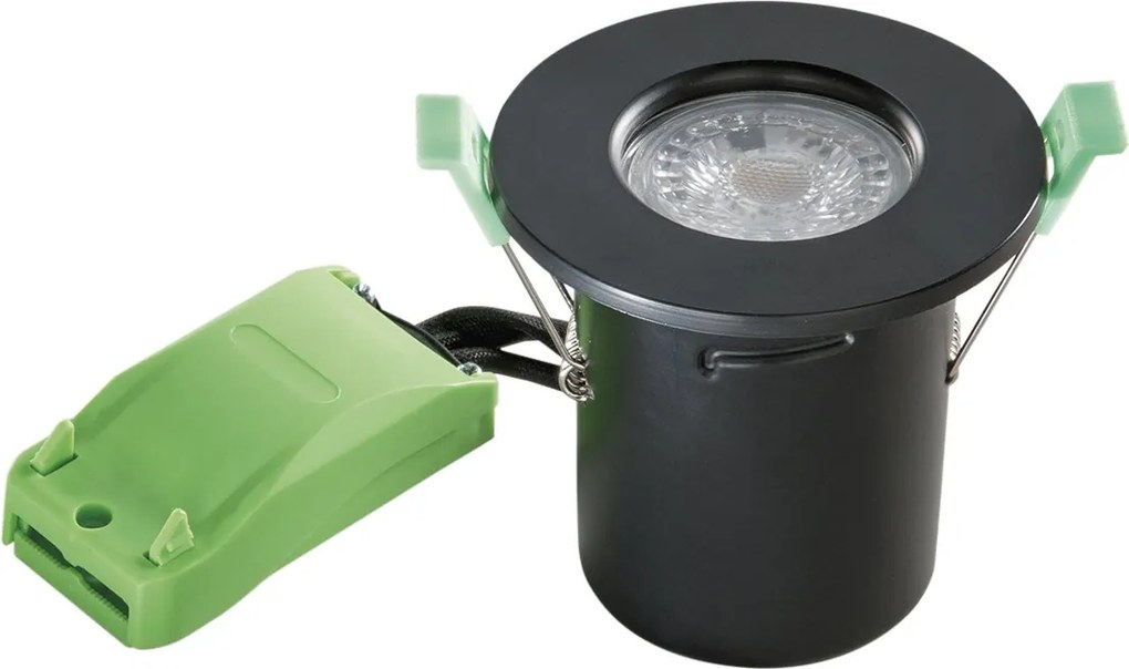 FAN INC-DUPLEX-R85-NER Vestavné svítidlo Duplex (černé kovové) IP65, 1 x GU10, pr. 86 x 86.6 mm (výřez pr. 65–75 mm) - FANEUROPE