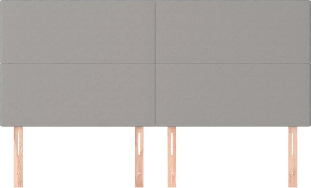 Čelo postele světle šedé 180x5x118/128 cm látkové 3116066
