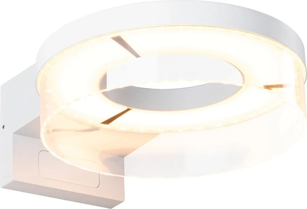 P 93114 LED venkovní nástěnné svítidlo Smart Home Zigbee 3.0 Capea pohybové čidlo neláká hmyz IP44 231mm CCT 12,5W 230V bílá hliník - PAULMANN