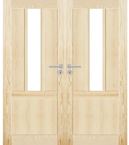 Archo - Dvoukřídlé dřevěné dveře dýhované z borovice Akron 105537