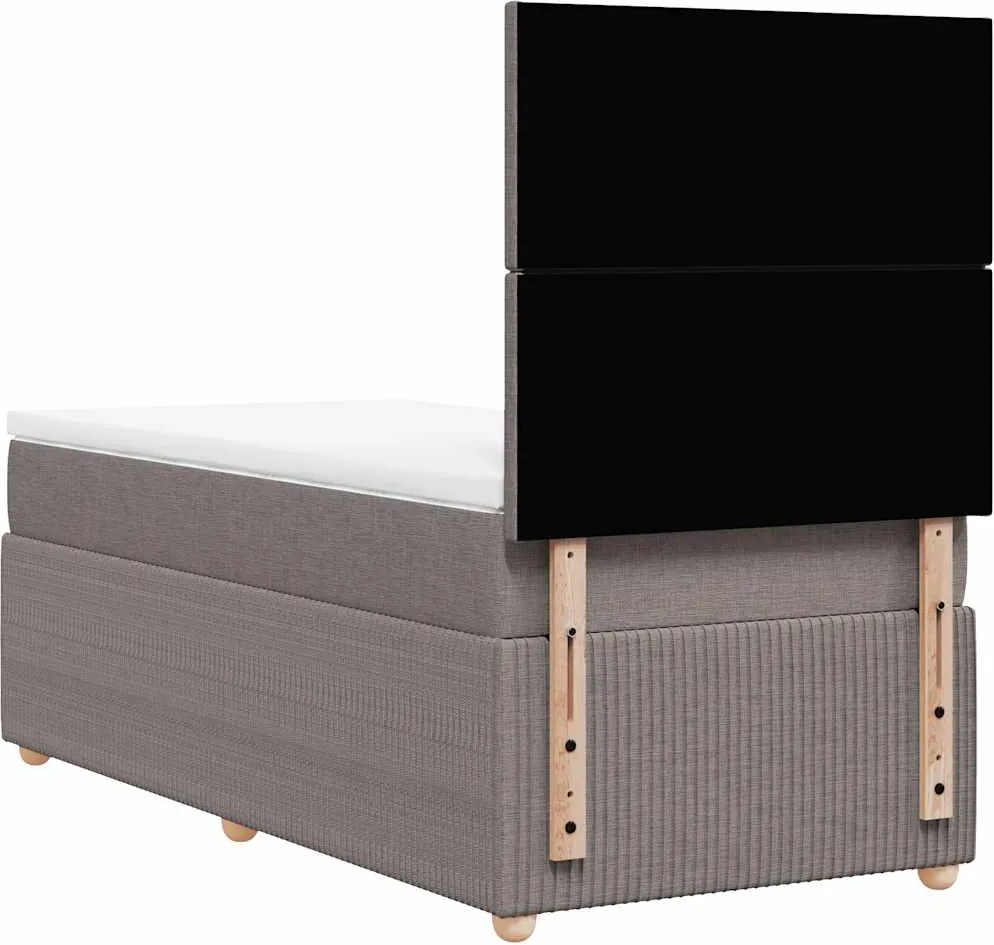 Box spring postel s matrací taupe 100 x 200 cm textil 3291964