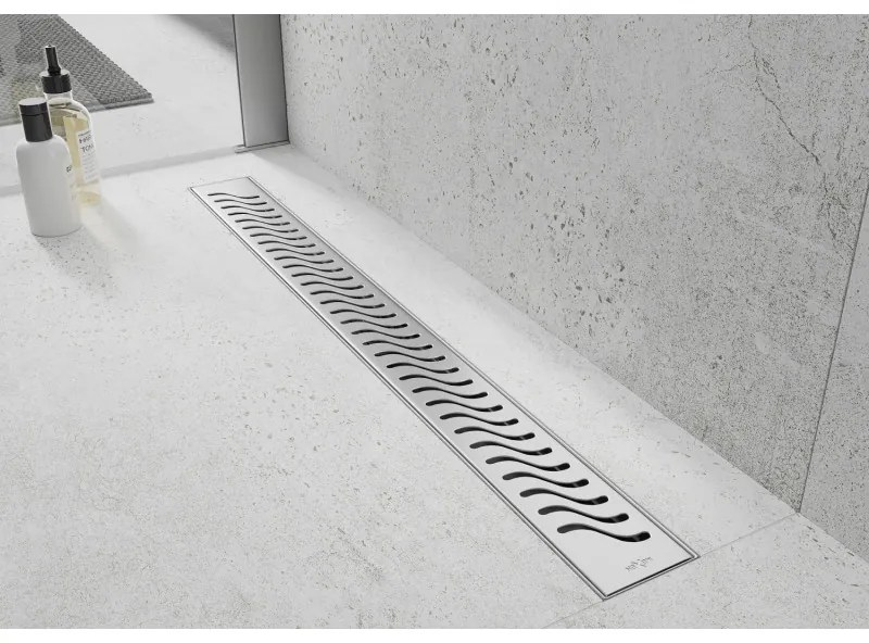 Mexen Flat nerezový sprchový žlab 50 cm vzor M09, 1028050-15