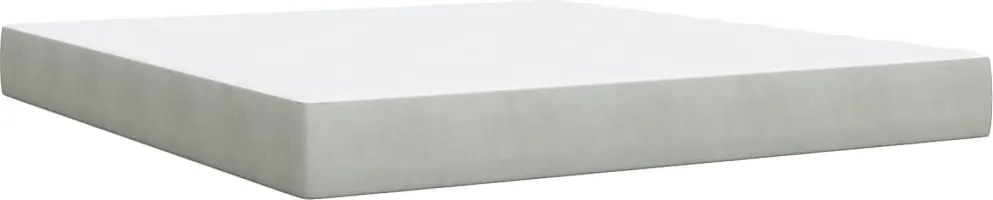 Box spring postel s matrací světle šedá 180x200 cm samet 3286390