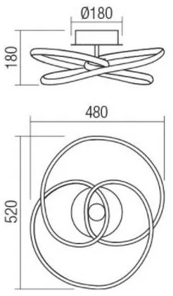Redo 01-2189 - LED Stmívatelné stropní svítidlo SINTRA LED/40W/230V