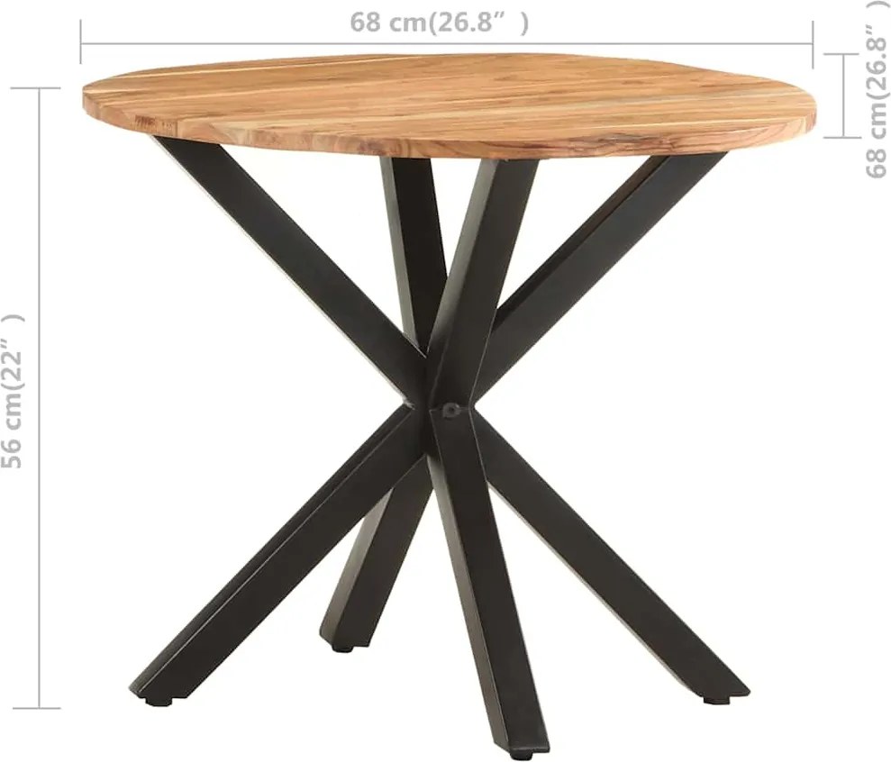 Odkládací stolek 68 x 68 x 56 masivní akáciové dřevo 320660