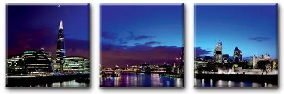3-dílný obraz - Noční Londýn