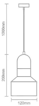 Lustr na lanku TERRAZZO 1xE27/60W/230V pr. 12 cm červená