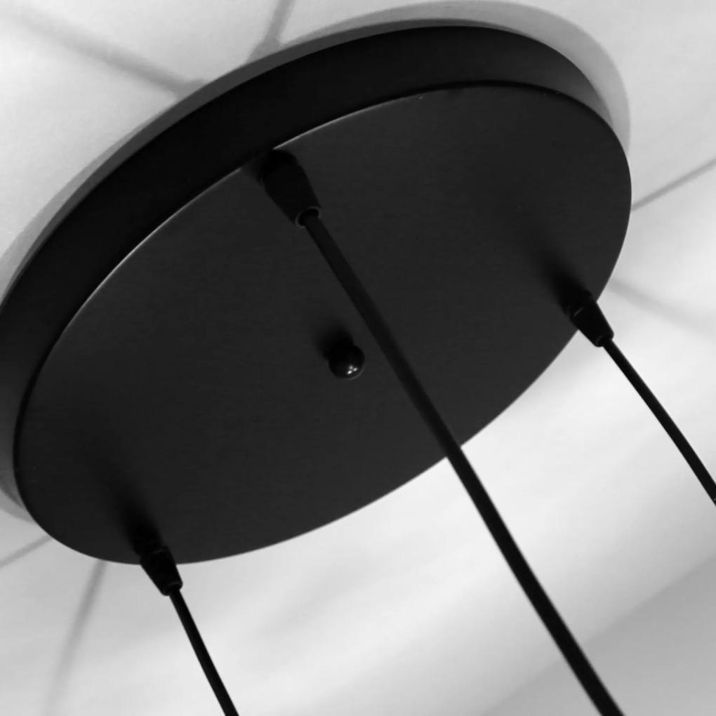 Candellux Černo-hnědý závěsný lustr Aspa pro žárovku 3x E27 s kulatou základnou