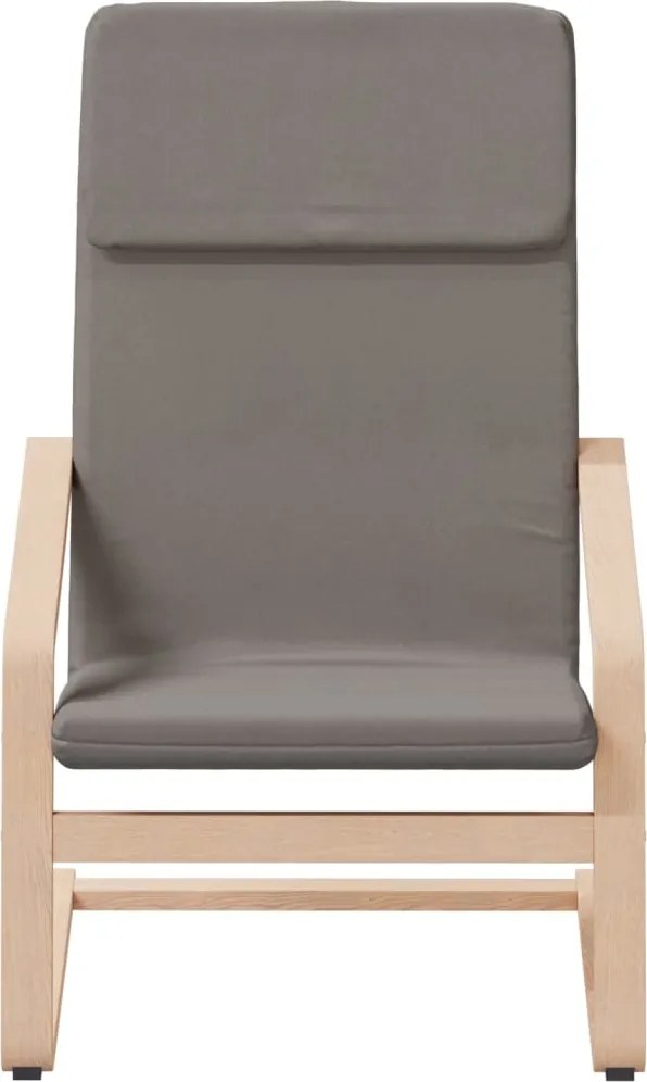 Relaxační křeslo s podnožkou taupe textil 3154418