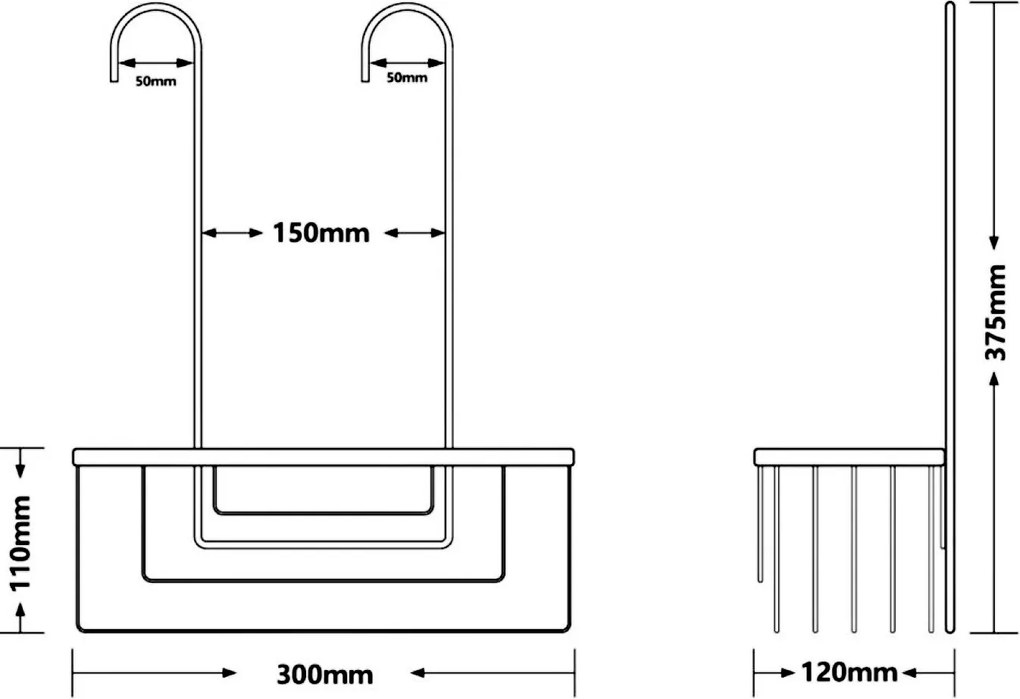 Gedy Gedy, SMART Police do sprchy závěsná, na baterii, 300x375x120 mm, zlato mat, 248988