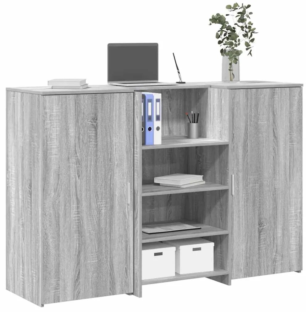 Recepční stůl hnědý dub 155x50x103,5 cm kompozitní dřevo 3324201