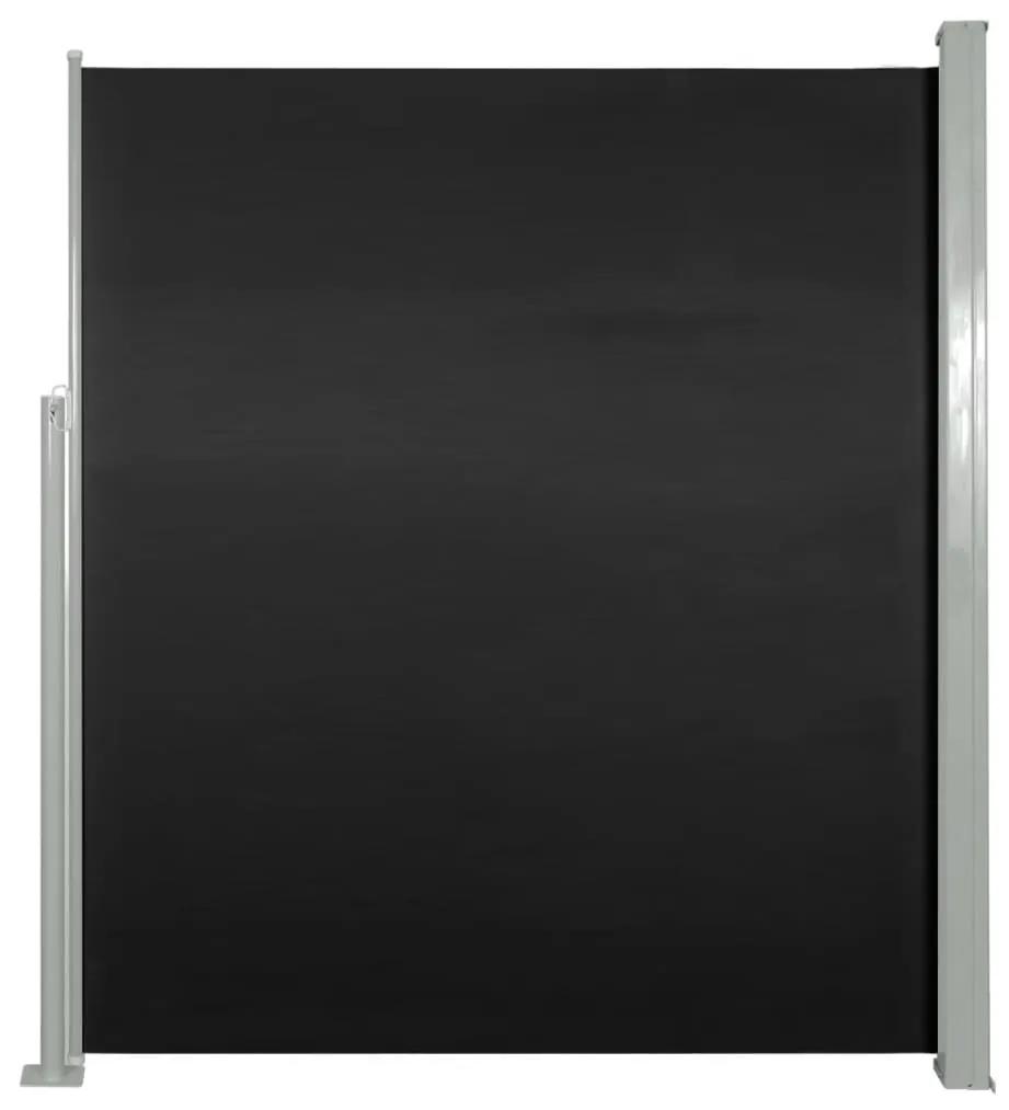 vidaXL Zatahovací boční markýza / zástěna 160 x 500 cm černá