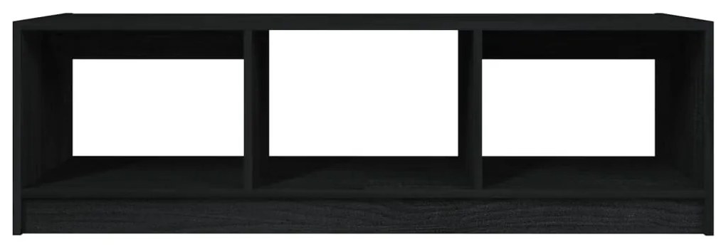 Konferenční stolek černý 110 x 50 x 34 cm masivní borové dřevo - Default Title