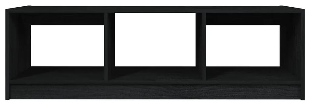 Konferenční stolek černý 110 x 50 x 34 cm masivní borové dřevo