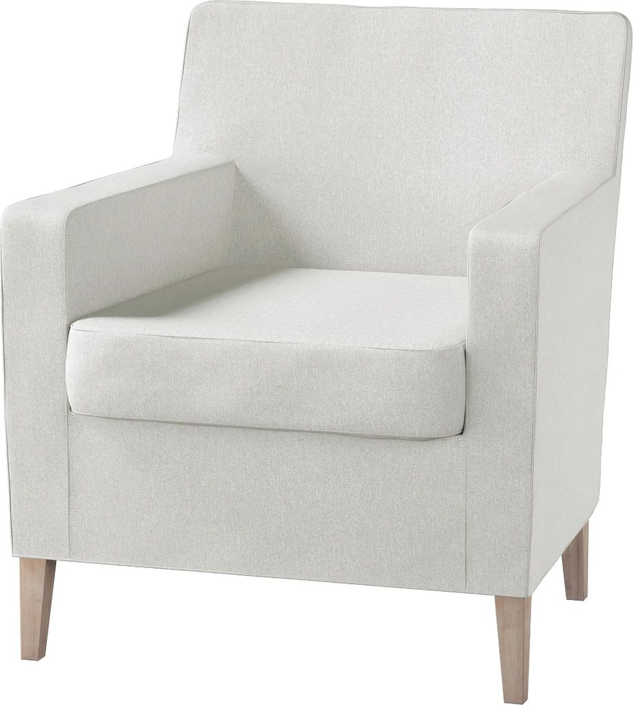 Potah na křeslo IKEA Karlstad barva krémová látka pletený vzor