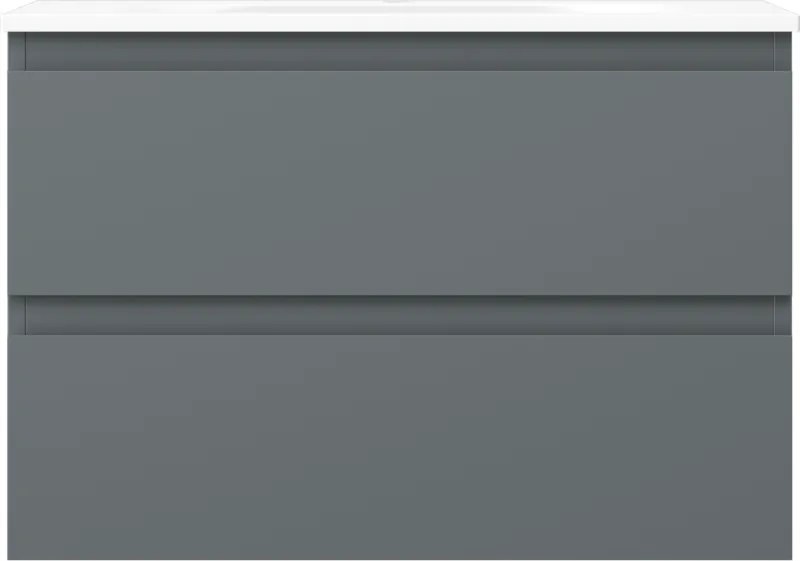 Mexen Orio, koupelnová skříňka 70 cm s umyvadlem Vela, 2 zásuvky, grafitová matná/bílá matná, 91A10-07047-2-BFF66-W23M01