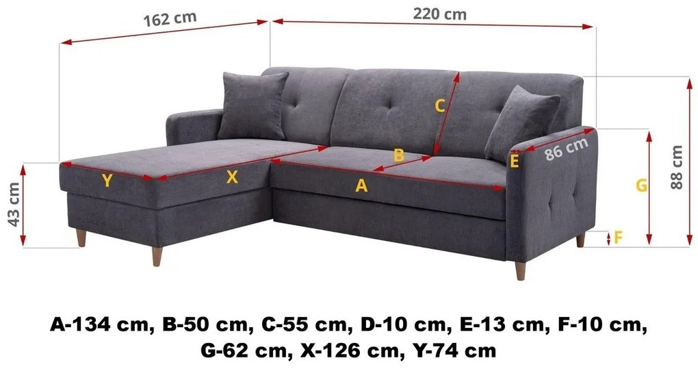 Casarredo - Komfort nábytek Rohová sedací souprava MIKOLA rozkládací s úložným prostorem, Orino 14 | Umístění rohu: roh na pravé straně