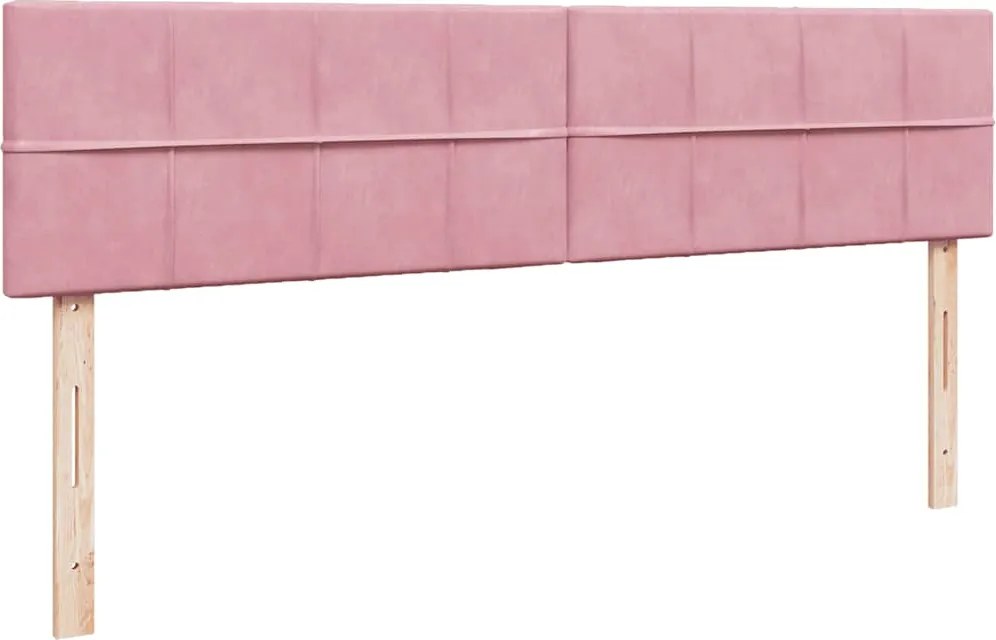 Osmanský rám postele s matrací růžová 200x200 cm samet 3311800