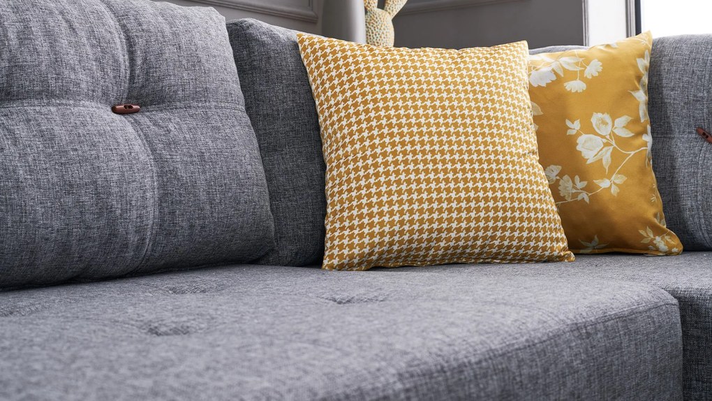 Atelier del sofa Rozkládací rohová pohovka MANAMA šedá pravý roh 825BLC1181