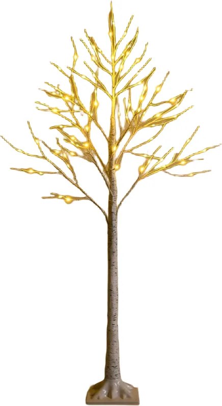 Costway 150 cm LED světelný strom bříza s teplými bílými LED světly