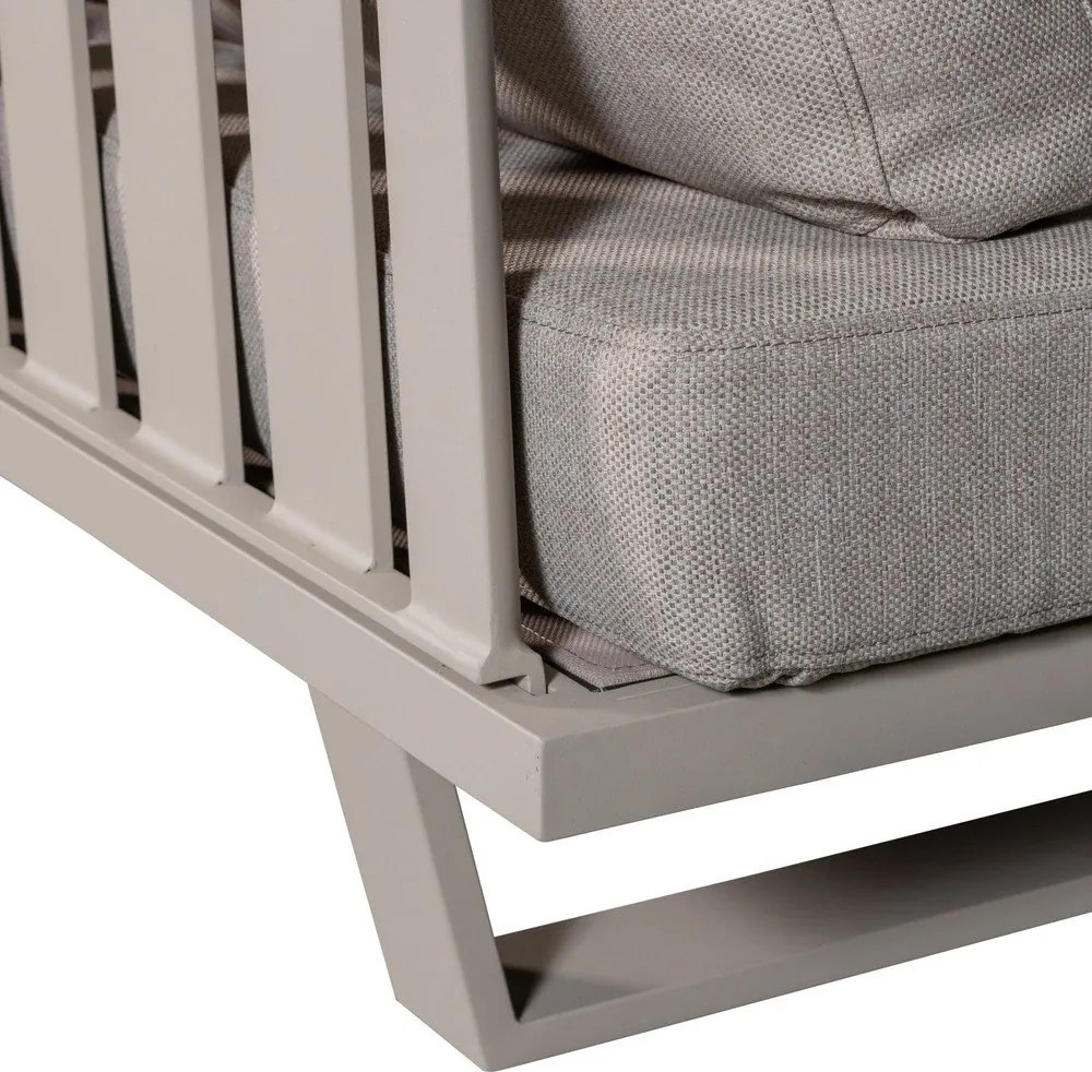 Šedobéžová čalouněná zahradní pohovka Bear – WOOOD