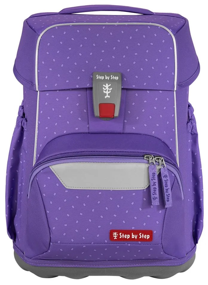 Školní aktovka pro prvňáčky – 4 dílný set, Step by Step BASIS Purple Konfetti, AGR