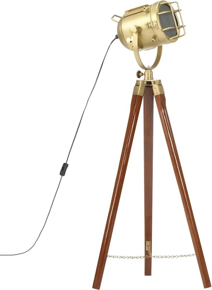 Stojací lampa na stativu masivní mangovníkové dřevo 97 cm 286109