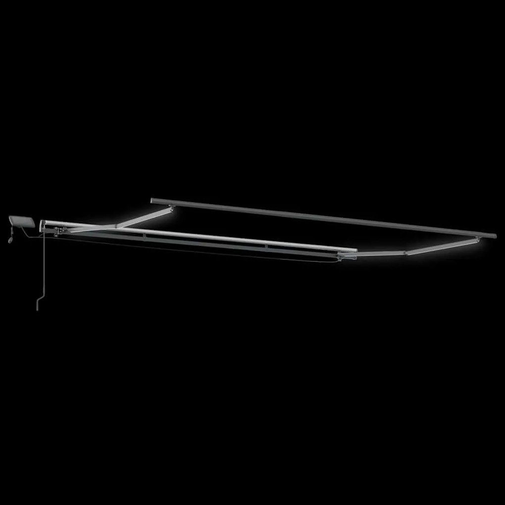 Ručně zatahovací markýza s LED antracitová a bílá 400 x 300 cm 3310231