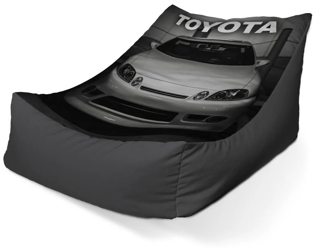 Sablio Sedací vak Lounge Bílé sportovní auto - 80 x 95 x 50 cm